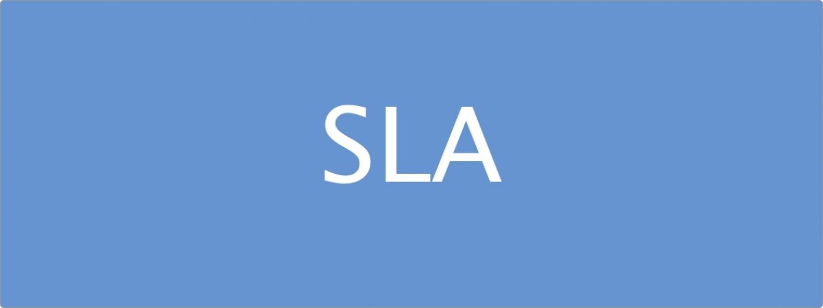What does a hosting service level agreement (SLA) do?