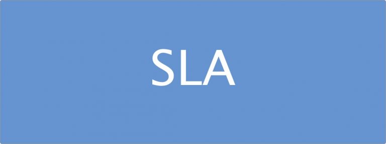 What does a hosting service level agreement (SLA) do?